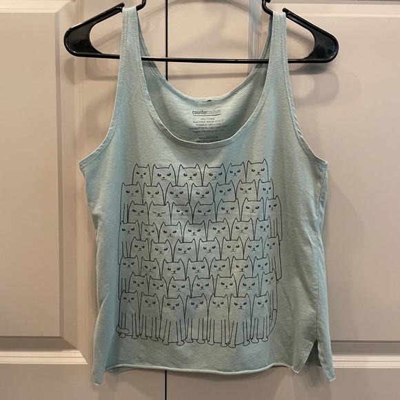 Tops | Counterculture Cat Tank Top | Poshmark